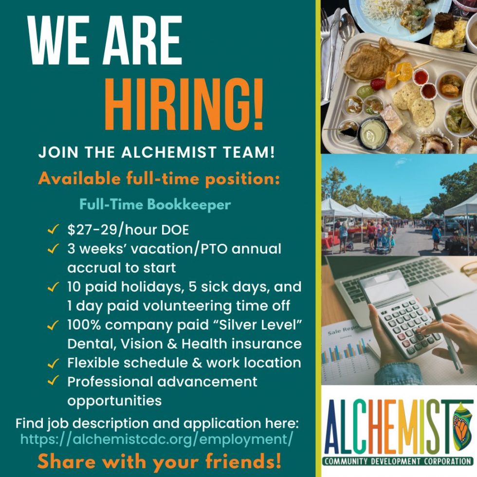 2025 Bookkeeper Job Posting - Alchemist CDC